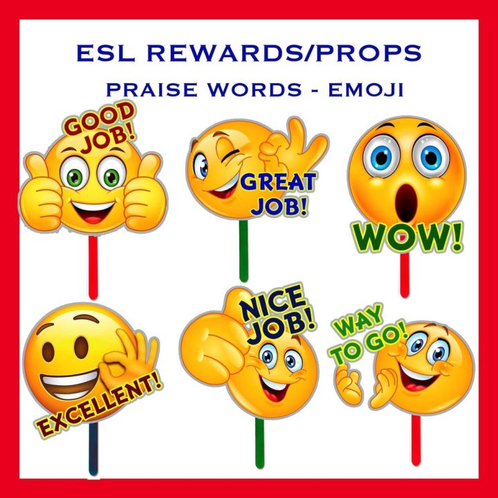 【2023】 ESL Rewards/Props Praise Words Emoji | Lazada PH