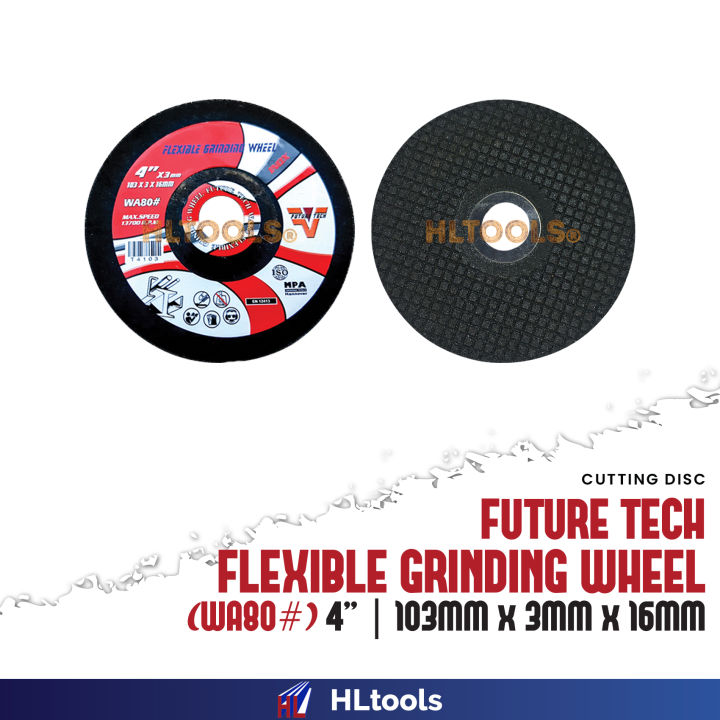 FUTURE TECH CUTTING DISC (FLEXIBLE GRINDING) 4" X 3MM WA 80 (10PCS ...