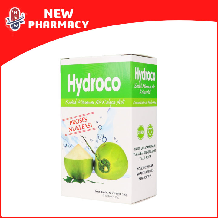 (Exp:07/2024) Hydroco 5sachetsX15g (100% Coconut ) | Lazada