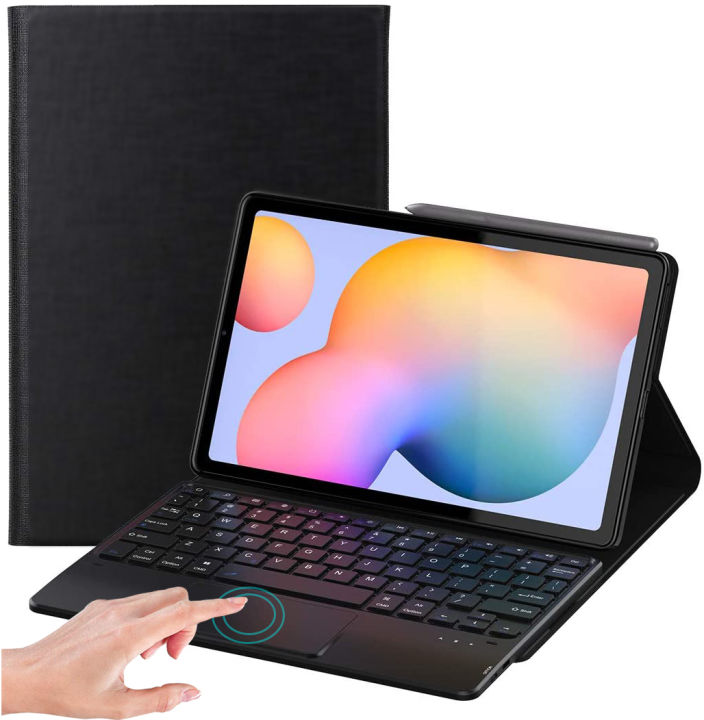 Touchpad Keyboard Case,Stand Flip PU Leather Cover Detachable Keyboard ...