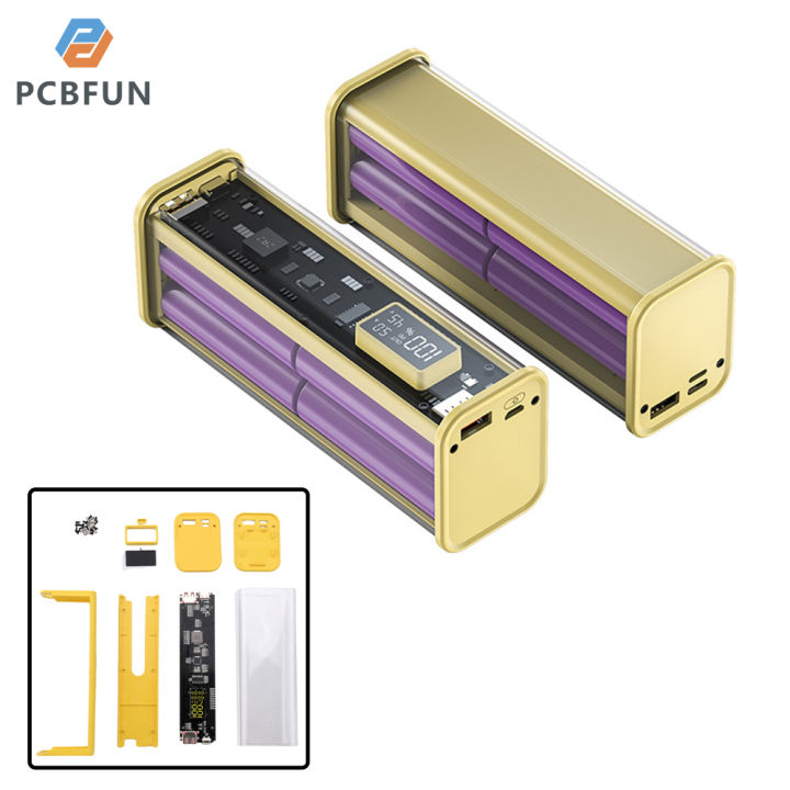 pcbfun Power bank shell 8 Sections 18650 Mobile Power Case PD22.5W Mech ...