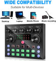 Original V8s Sound Card Complete Set With Condenser Microphone Live Streaming Soundcard Audio ...