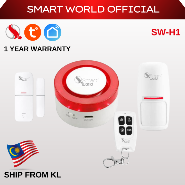 SMART WORLD Wireless Home Alarm System WiFi House Security Alarm Smart ...