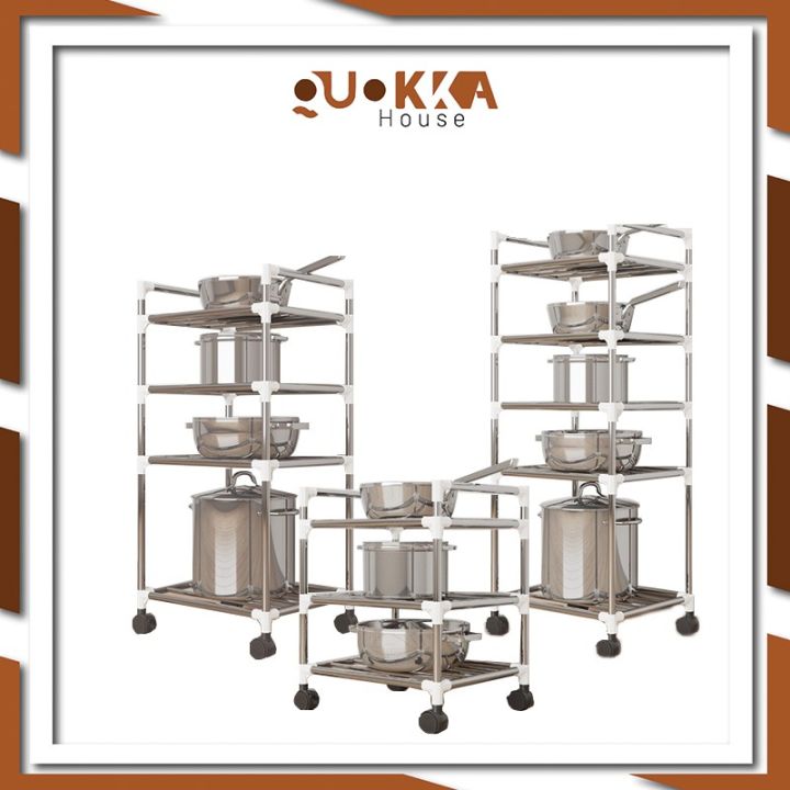 QUOKKA Stainless Steel Multi-function Storage Rack Kitchen Storage Rack ...