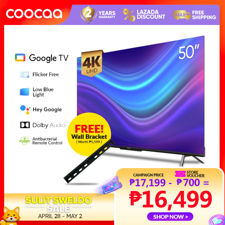 50 Inch ( 50Y72 ) Coocaa - Google TV, Flicker Free & Low bluelight ...