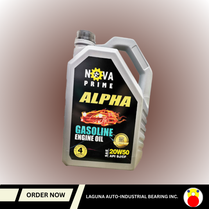NOVA PRIME Alpha Gasoline Engine Oil SAE 20W-50 API SJ/CF (4L) | Lazada PH