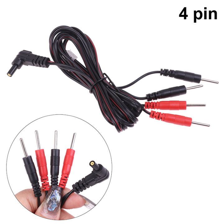1pcs 2.35mm Plug 2.0mm 4 Way Pin TENS EMS Electrode Leading Wire ...