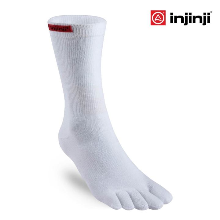Injinji ถุงเท้ากีฬา แยกนิ้ว SPORT OW CREW WHITE รุ่นครึ่งหน้าแข้ง ของ ...