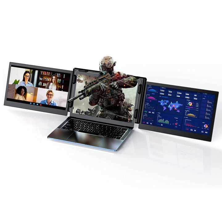 OFIYAA P2 PRO 13.3" Triple Portable Monitor for Laptop Screen Extender ...