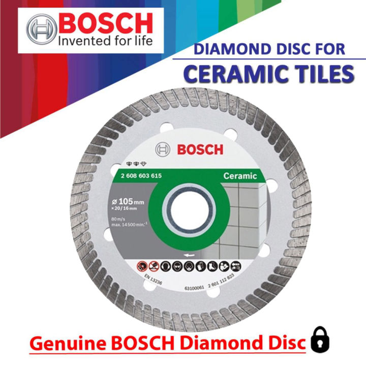 Bosch 4-inch Fast Speed Clean Cut Diamond Disc for Ceramic ( 2608603615 ...