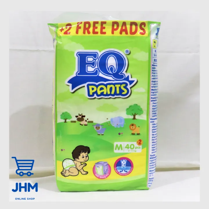 EQ Pants Jumbo Pack Baby Diaper [MEDIUM] 40 PCS | Lazada PH