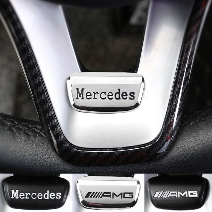 Modified AMG Car Steering Wheel Sticker Auto Metal Emblem Badge Decal ...