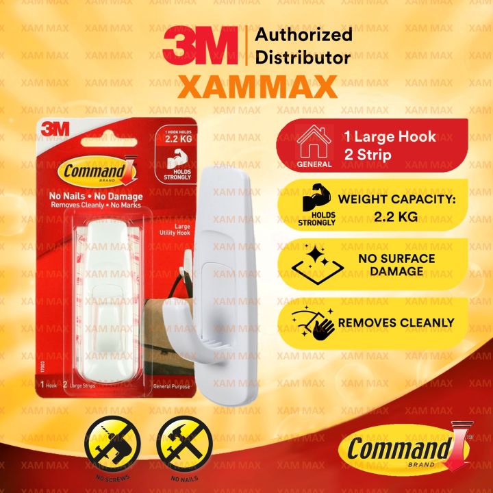 3M Command - 17003 ANZ Organize Large Utility Hook Wall Organizer General Purpose (1Pc/Pck ...