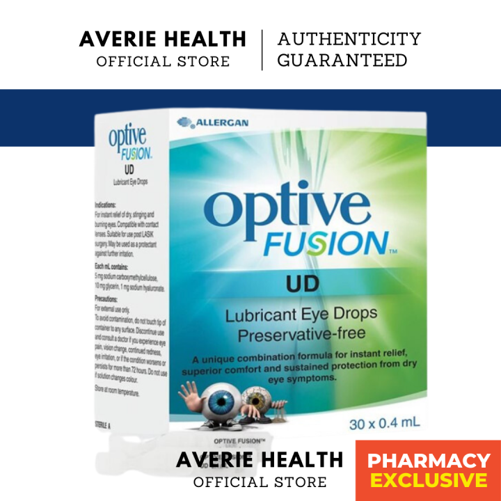 Optive Fusion Lubricant Eye Drops 0.4ml x 30s | Dry Eye Relief ...