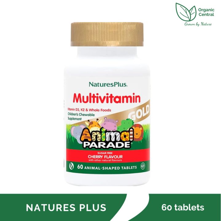 Nature's Plus Animal Parade Gold Children’s Multivitamin Cherry Flavor ...