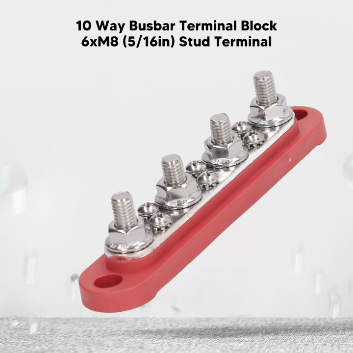 Power Distribution Block Multifunctional 10 Way Terminal Block 12V‑48V ...