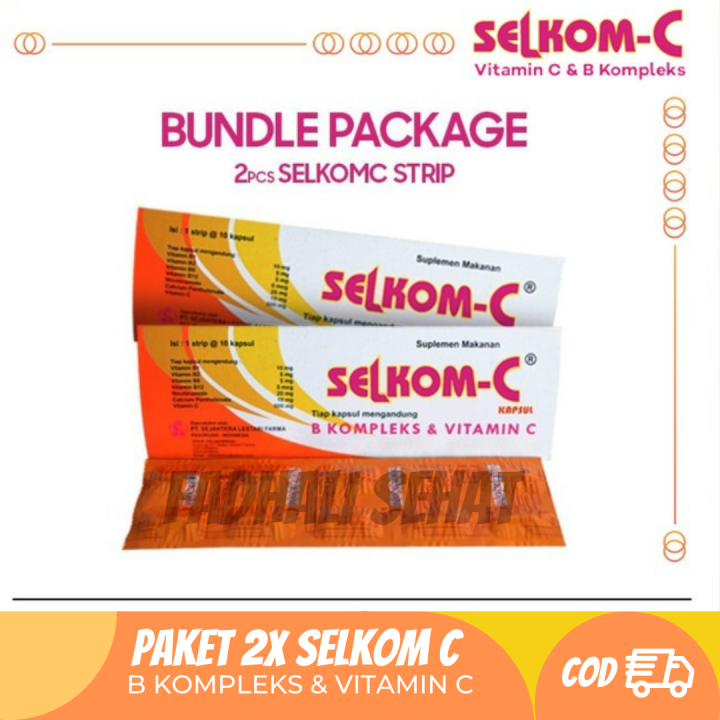 SELKOM C VITAMIN C 500MG & B KOMPLEKS 2 Strip 20 Kapsul | Lazada Indonesia