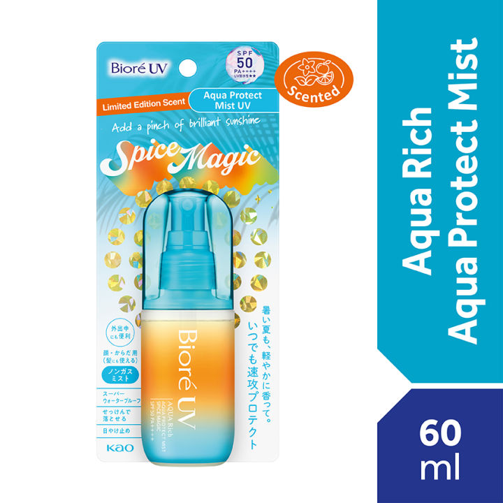 Biore UV Aqua Rich Aqua Protect Mist Spice Magic 60ml | Lazada