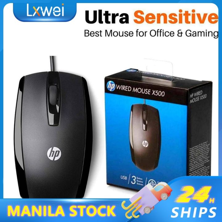 【Local stock】Lxwei HX500 Optical Wired USB Mouse Black | Lazada PH