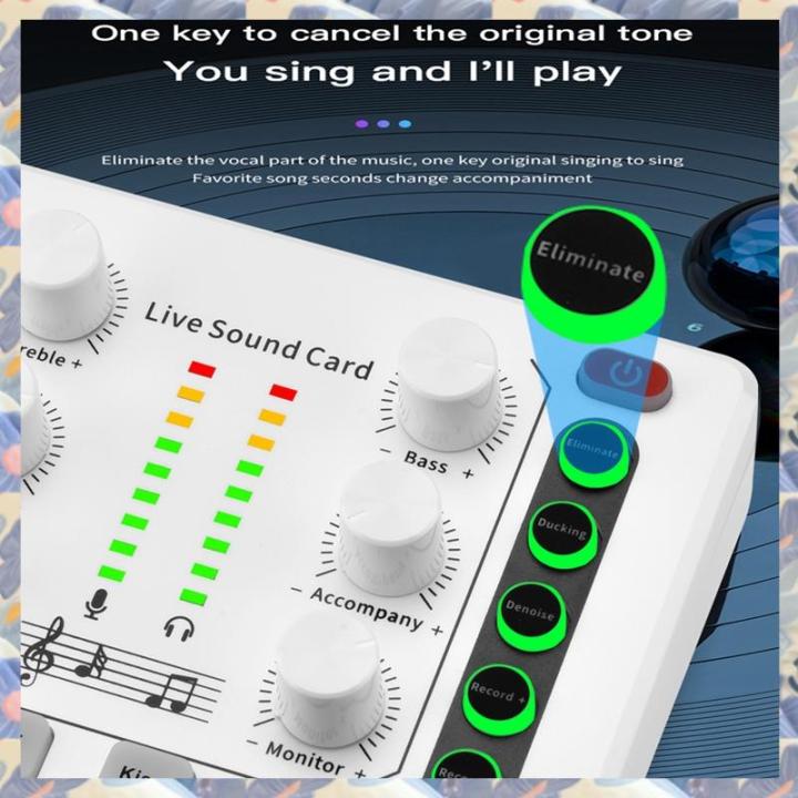 (SONM) Live Sound Card Plastic M8 Wireless Bluetooth Audio Mixer ...