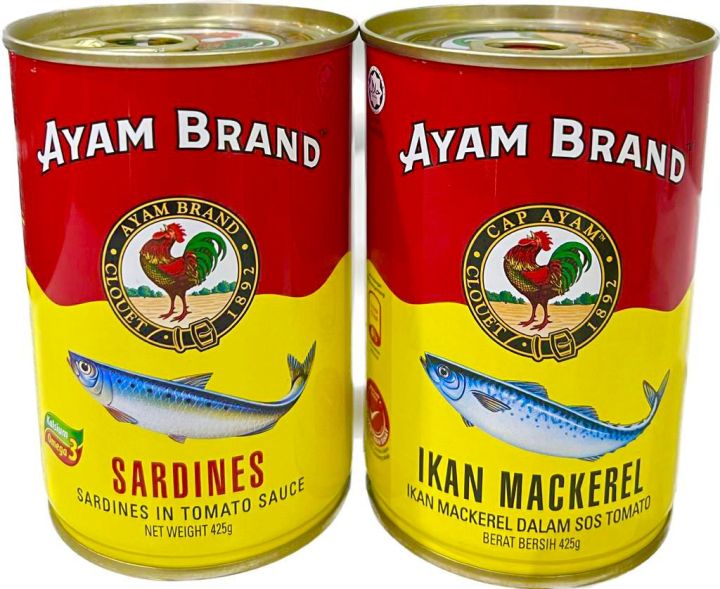 Ayam Brand Sardines / Mackerel [425g] [230g] [155g] | Lazada
