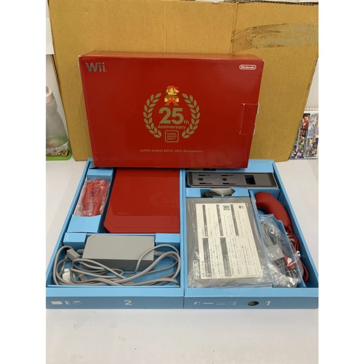 เครื่อง วีแดง วี แดง Limited Nintendo Wii Red Edition Mario 25th ...