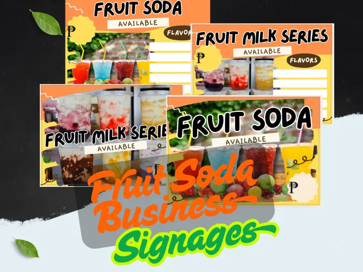 Fruit Soda Signage Business Banners - Meryenda Drinks Signage ...