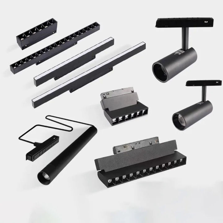 Magnetic Track Light Design รางเพดานเพดานระบบสปอตไลท์สำหรับห้องนั่งเล่น ...