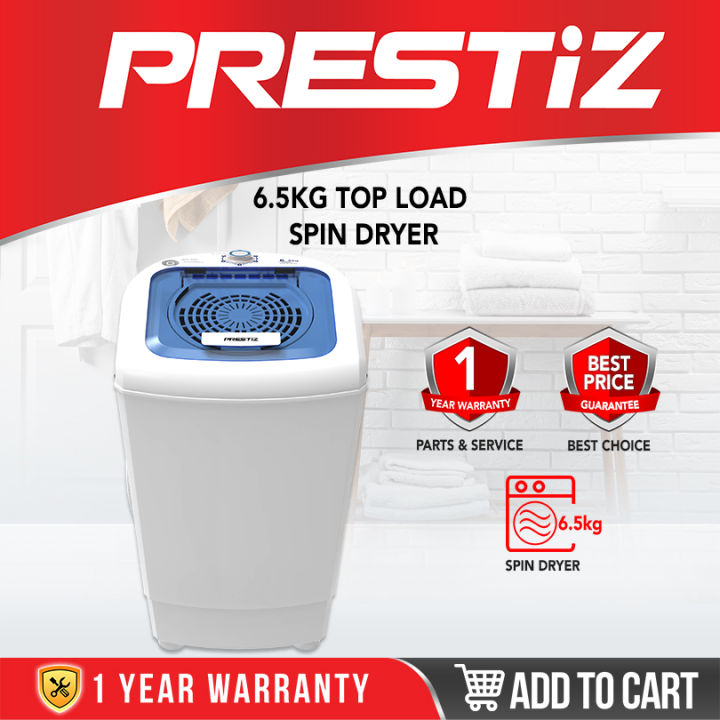 Prestiz 6.5 Kg Top Load Spin Clothes Dryer Machine l WM-B165TD | Lazada PH