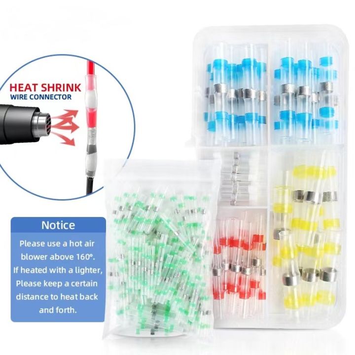 Solder Seal Wire Connectors Kit Heat Shrink Butt Electrical Wire ...