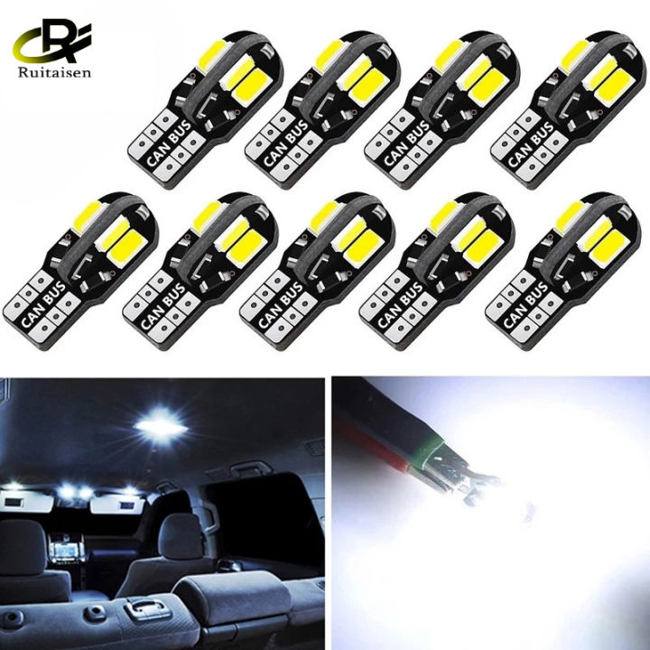 10PCS Car Interior Bulb W5W T10 LED 5730 8SMD Canbus Error Free 12V 194 ... 10PCS Car Interior Bulb W5W T10 LED 5730 8SMD Canbus Error Free 12V 194 ...