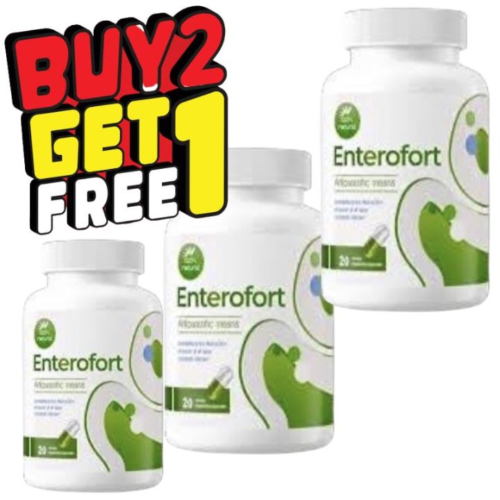 (Buy 2 Get 1 Free) Authentic EnteroFort 20Capsules Anti-Parasite | Lazada