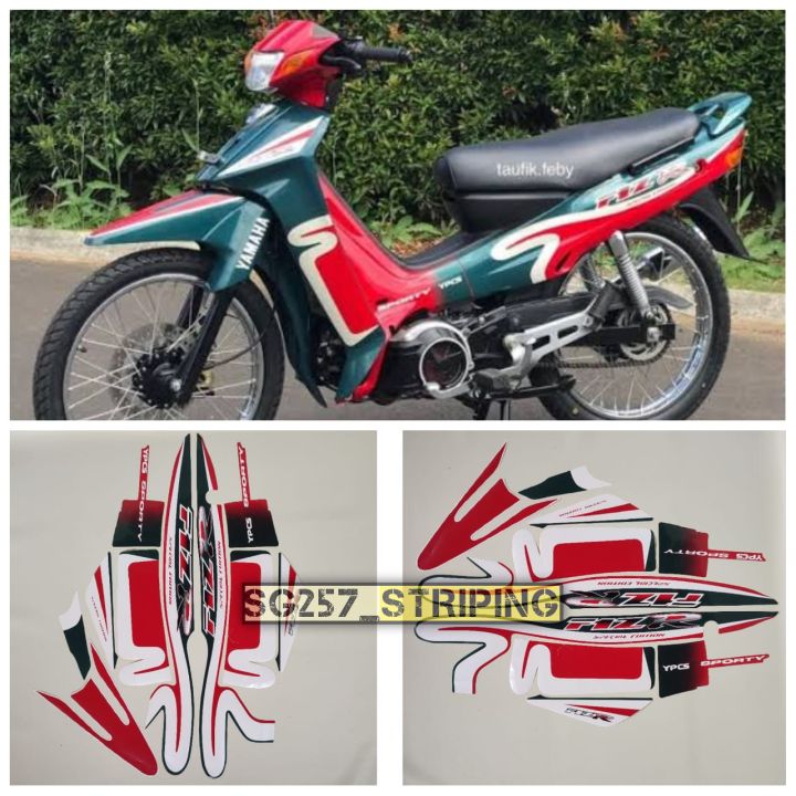 STIKER STRIPING LIS POLET BODY MOTOR YAMAHA F1ZR CALTEX EDITION MERAH ...