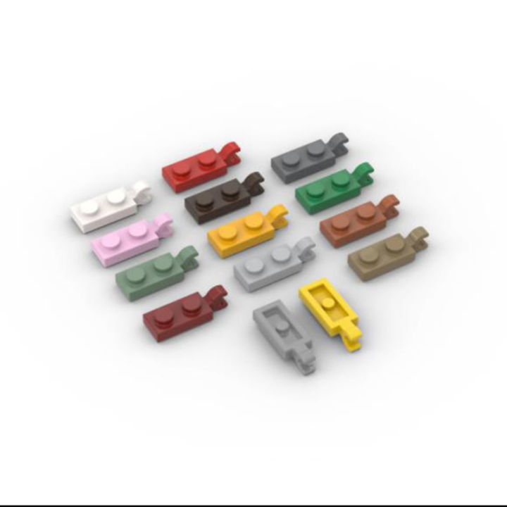 10pcs Moc Plate Modified 1x2 with Clip on End Horizontal Grip 63868 DIY ...