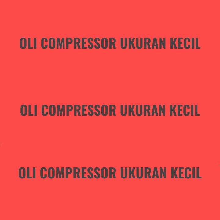 OLI KOMPRESOR AC MOBIL UKURAN KECIL COMPRESOR COMPRESSOR | Lazada Indonesia