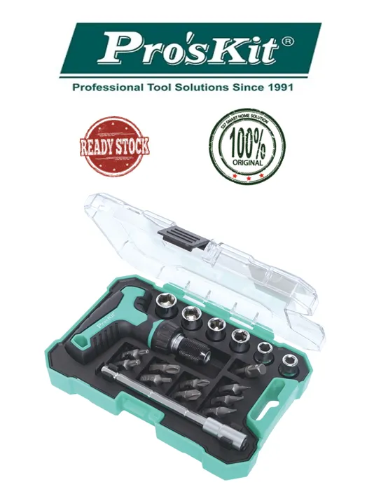 Pro'sKit SD-2320M 18 in 1 Mini T-Handle Ratchet Set | Lazada