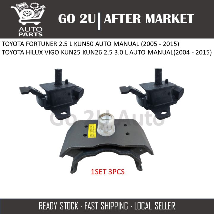 ENGINE MOUNTING 1SET 3PCS -FRONT 12361-0L030 x2 REAR 12371-0L080 x1 ...