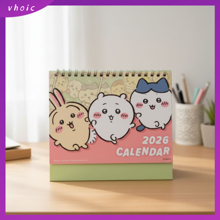 VHOIC Cartoon Usagi 2026 Chiikawa Calendar Schedule Mark Portable Coil ...