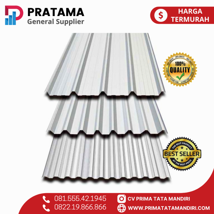 Atap Spandek Galvalum Silver 0.30mm Spandeck Trimdeck Baja Ringan - SNI ...