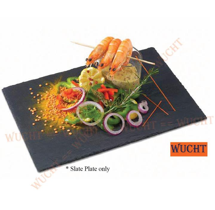 【WUCHT】BLACK NATURAL SLATE PLATE - Serving Plate / Cheese Plate ...
