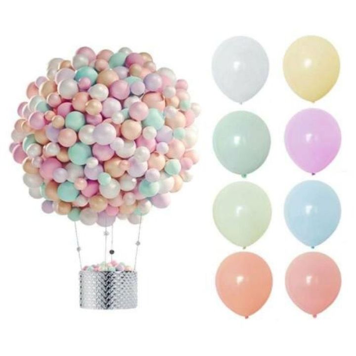 Balon Latex Macaron makaron ISI 100 / Balon Warna Pastel 12 inch Per ...