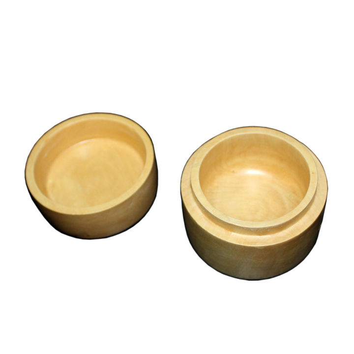 SANDERWOOD Round Straight Wooden Jewelry Box with Cover 2.75x3 inches ...