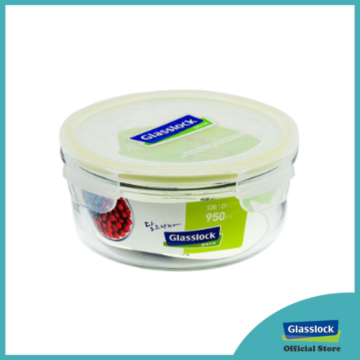 Glasslock Round Type Glass Food Container 950ml (Clear) | Lazada PH