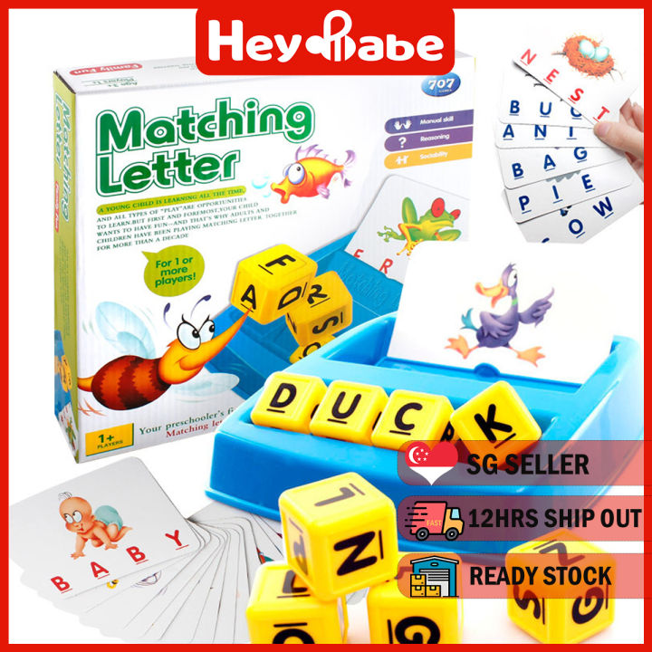 Matching Letter game set, Words Spelling Puzzle challenge, Early ...