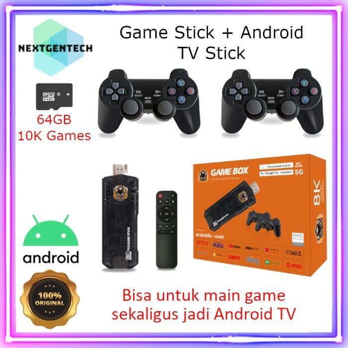 GAME BOX 8K ANDROID TV STICK RETRO GAME CONSOLE GAME STICK X8 HDMI TV ...