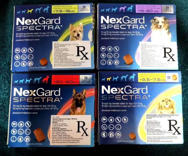 NexGard SPECTRA for Dogs Pet With FREE Sticker 100% Legit Product ...