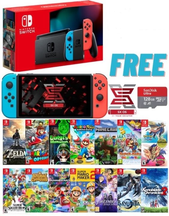 Nintendo Switch V2 Battery Enhanced Modded With Games | Lazada