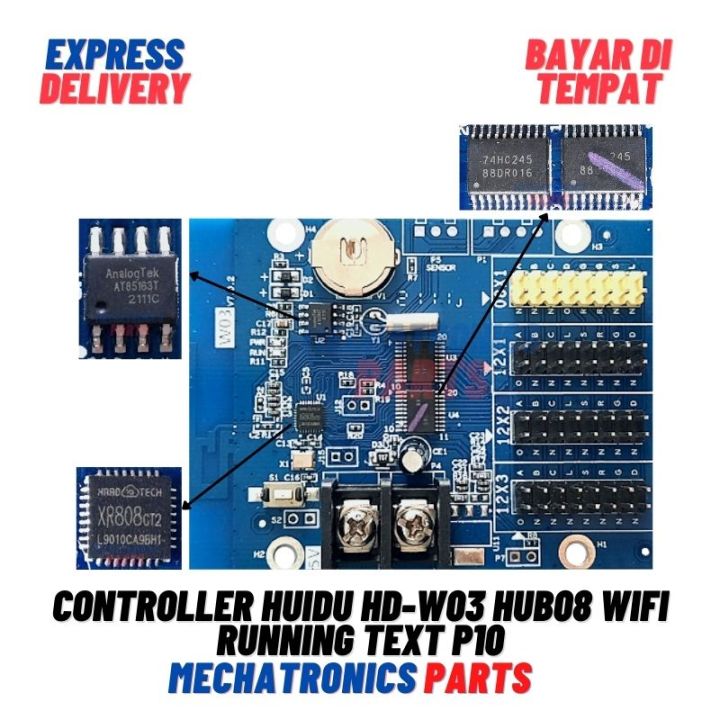 Controller Huidu HD-W03 HUB08 Wifi Running Text P10 5694 | Lazada Indonesia