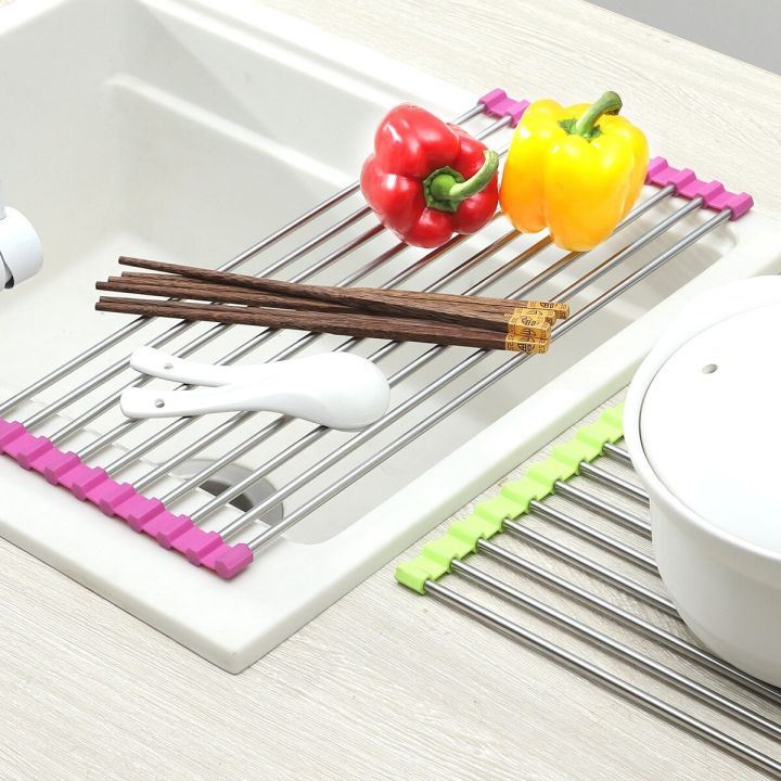 Over Sink Roll Up Dish Drying Rack Lazada Ph