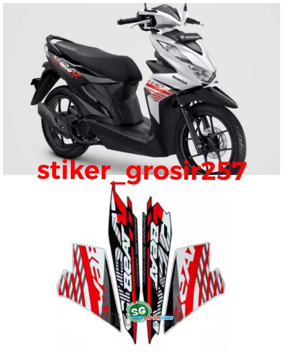 STICKER SET STRIPING LIST MOTOR BEAT FI ALL NEW CBS 2021 2022 HITAM ...